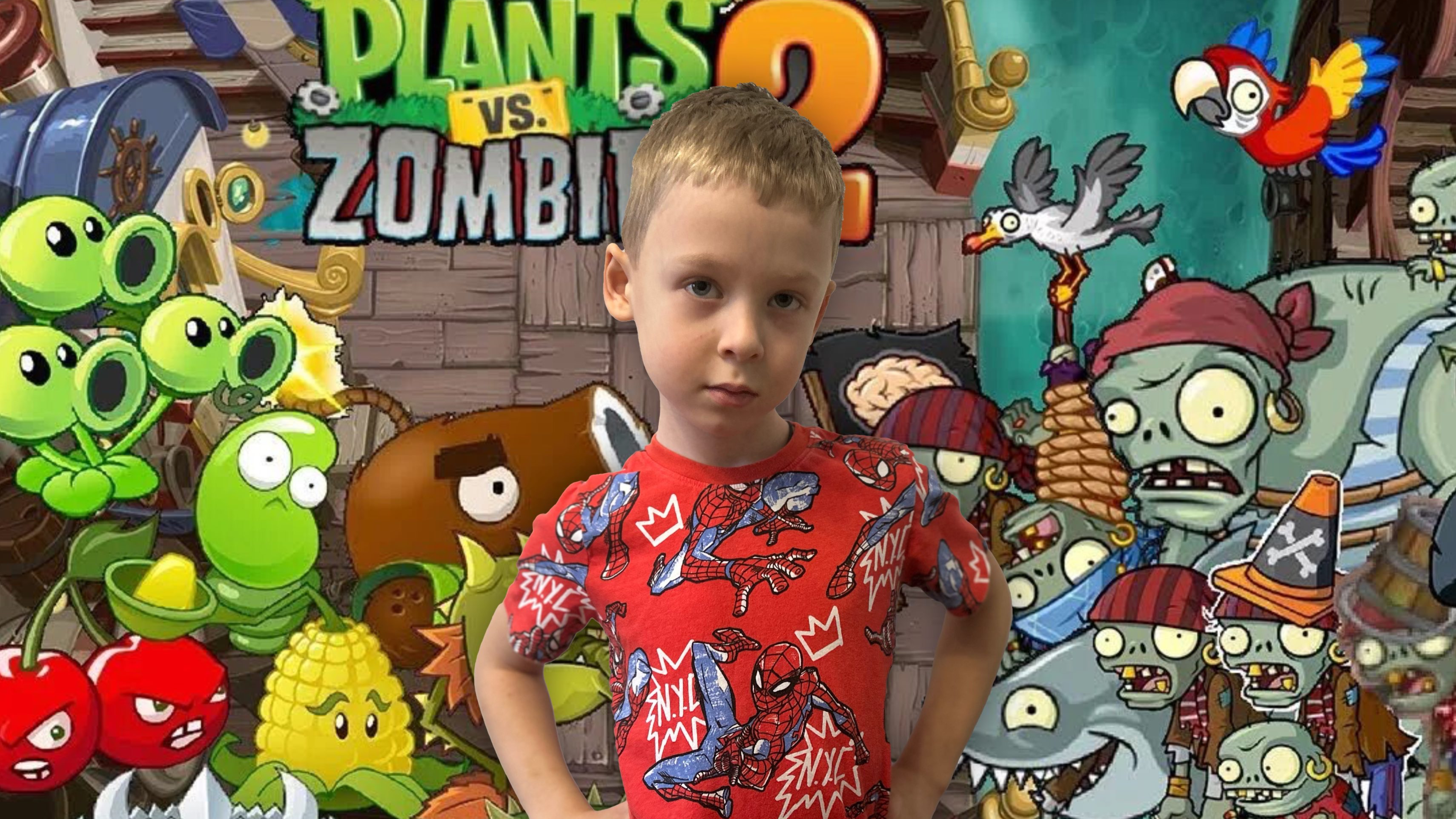 ✅  Растения против зомби - 2 ДВА ГАНГАРТЮА пиратский уровень обзор и прохождение мобильной игры