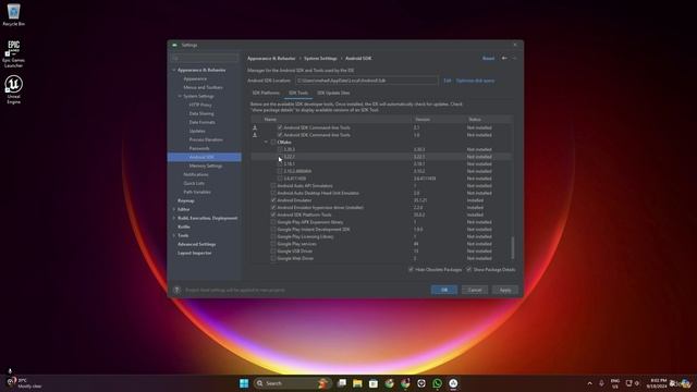1.4 -Download Missing SDK And Tools