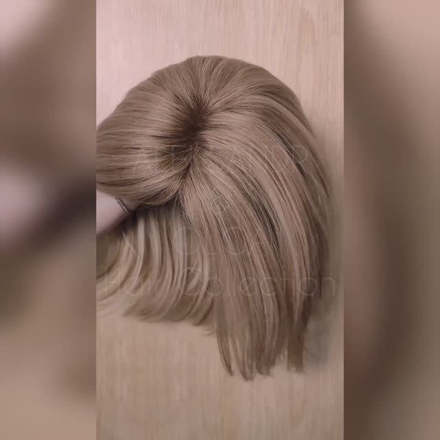 Полупарик combo - на моно (с имитацией кожи головы) #полупарик #натуральныйпарик #изделияизволос