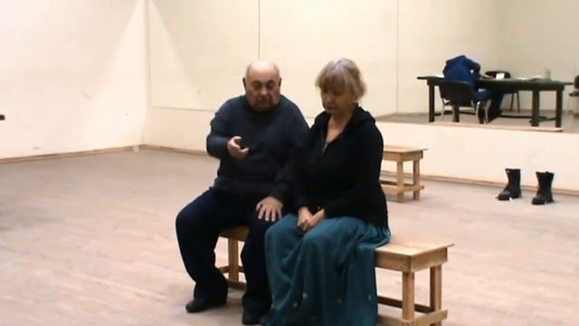 «Чайка»: фрагмент репетиции 22.10.2013. М.Я. Каплан и Г.Е. Репная.