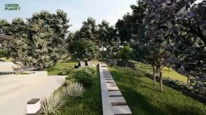 Green Planet. Тимошкино. Дневная визуализация ландшафтного проекта