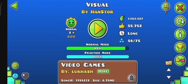 Играю в гд. Уровень " Visual " часть 2
