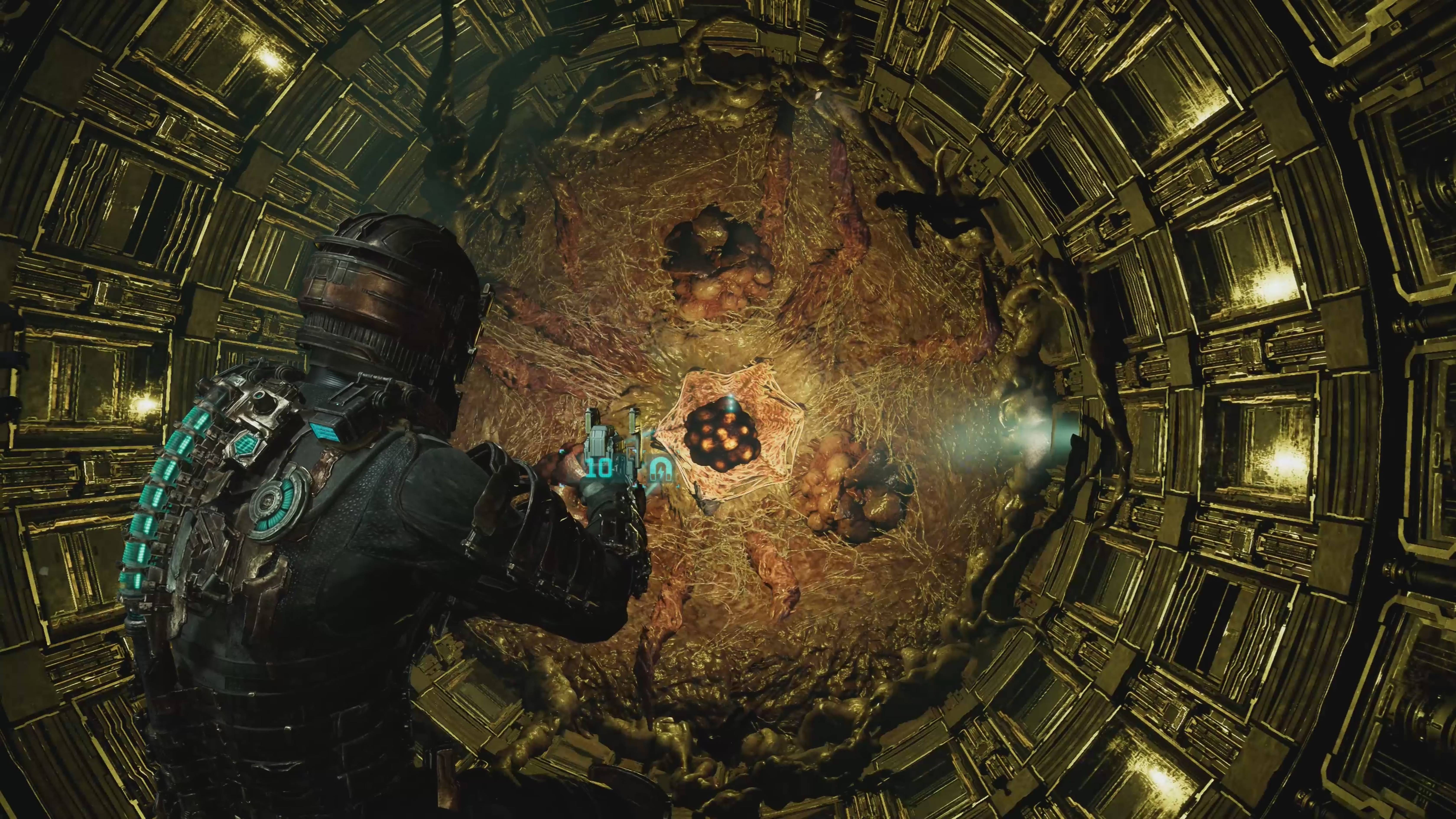 Dead Space Remake Part8. Айзек продолжает поиски зараженных, связанных с Левиафаном. Жуткий монстр.