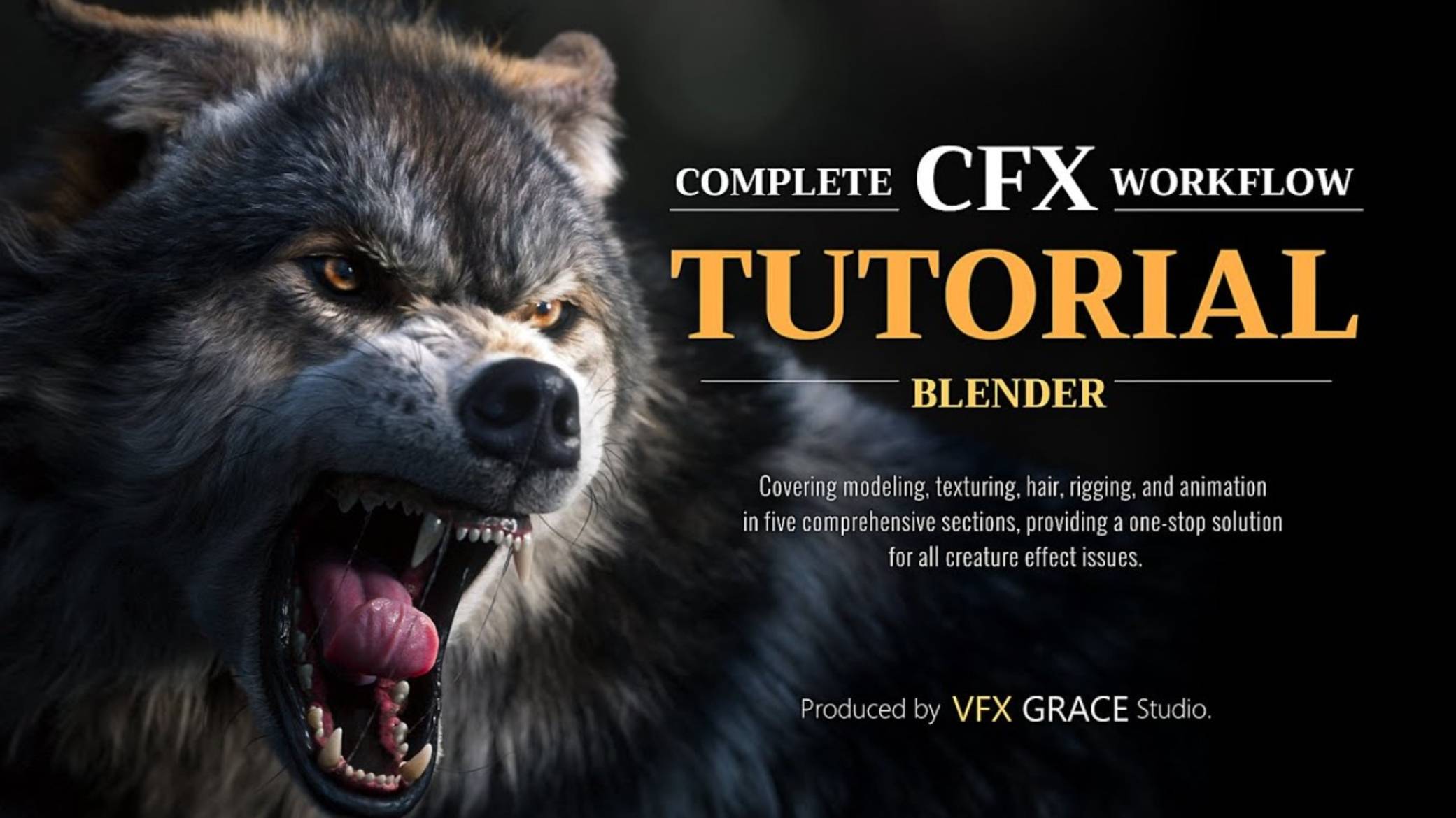 Vfx Grace - Blender Animal Full Tutorial TEXTURING Pack 1