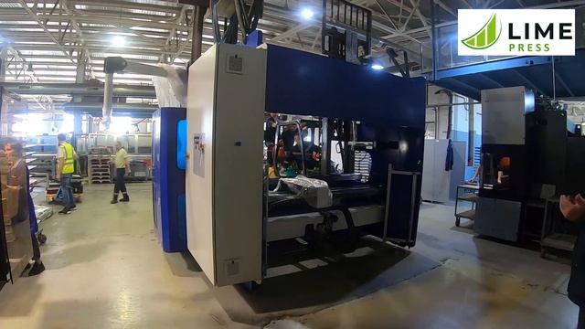 Разгрузка, сборка и запуск листогибочного пресса LIME
