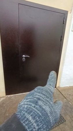 Входная нестандартная дверь