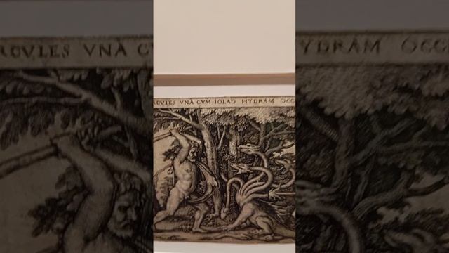 Геракл и Гидра. Прекрасные старинные гравюры.