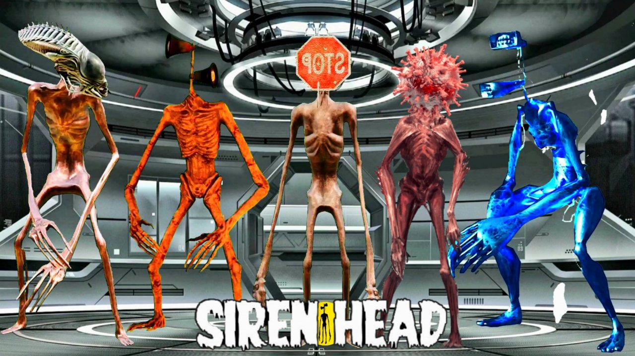 Сиреноголовый все виды. SIREN HEAD. Сиреноголовый Тревора Хендерсона.