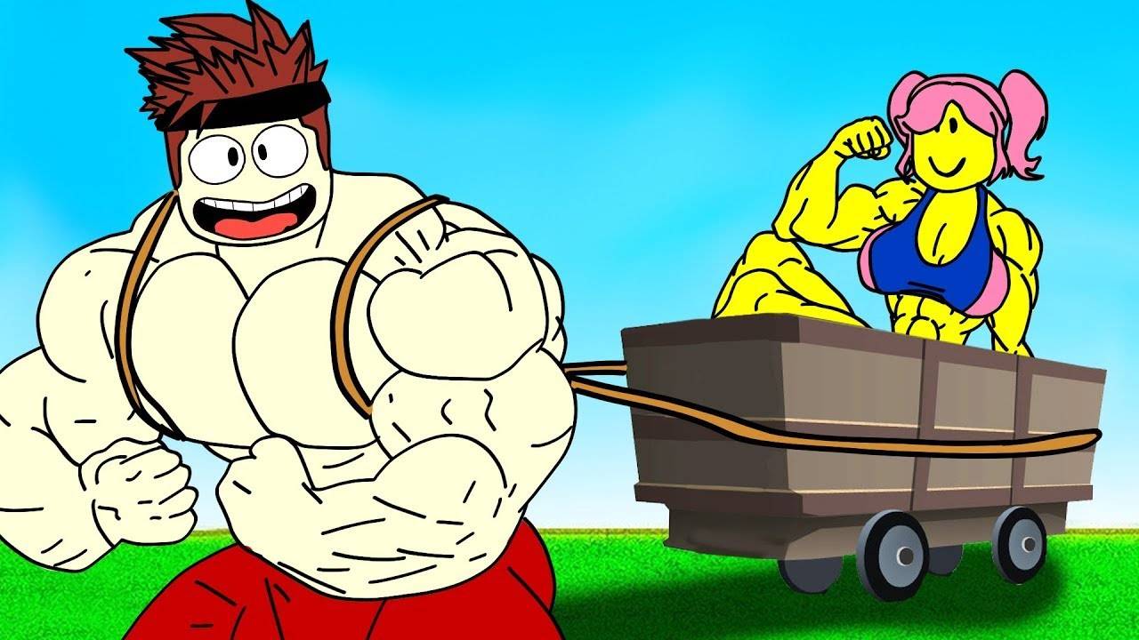 НА СЛЕДУЮЩИЙ ДЕНЬ ПОСЛЕ ТРЕНИРОВКИ _ STRONGMAN simulator - ROBLOX