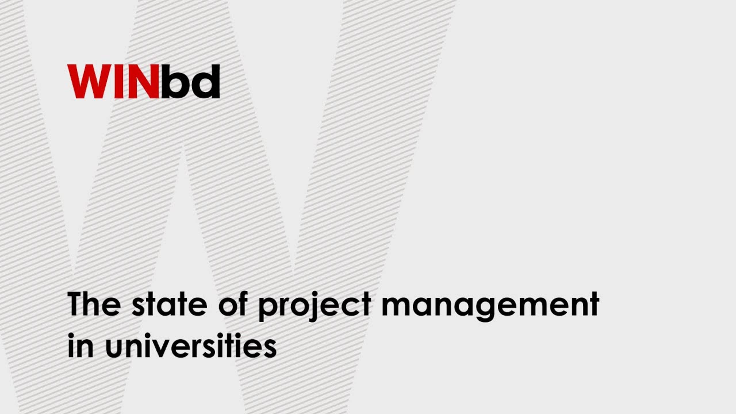 The state of project management in universities