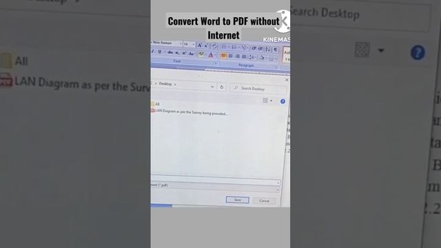 How to Convert Word to PDF without Internet.Offline Word से PDF में बदलें#pdf #convert