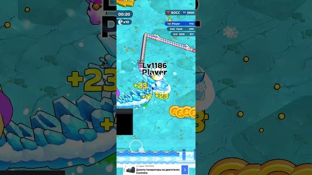 Видео про игру Snake Clash.io 🐍 3 серия