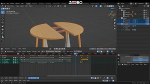Процесс создания анимированной 3D модели стола для карточки товара