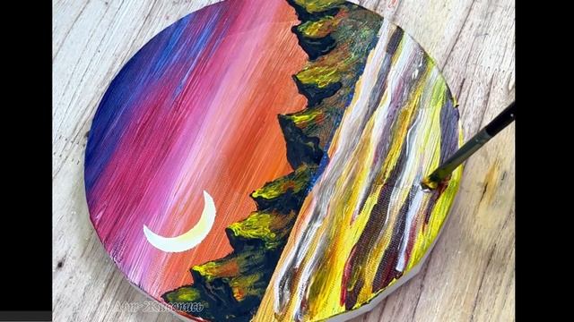 Акрил. Завораживающий трюк с акриловой живописью для начинающих