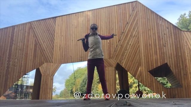 Скандинавская ходьба, упражнения по ОФП.