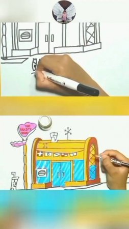 Menggambar dan mewarnai Krusty krab, Spongebob, Mr. Krab dan kawan kawan #shorts #seni #spongebob