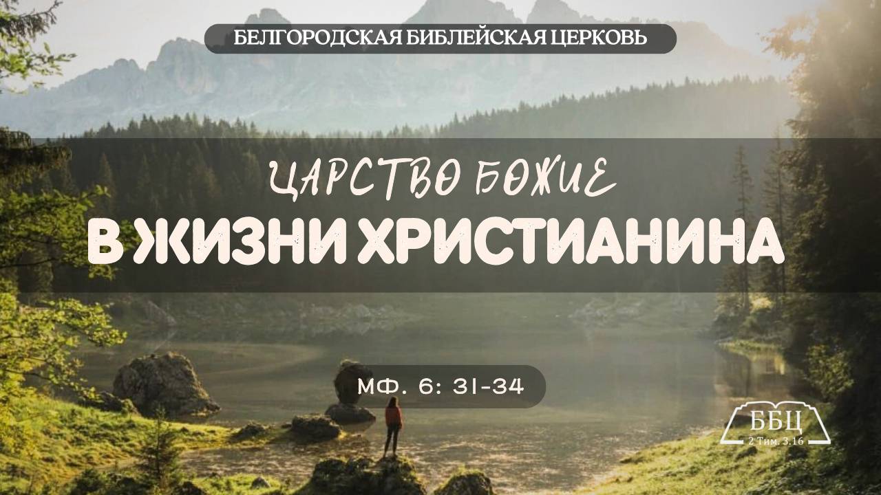 Царство Божие в жизни христианина (Мф. 6: 31-34) || Тимофей Прокопенко