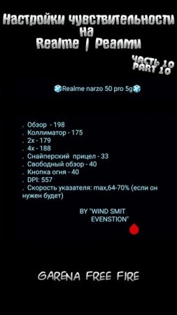 На Реалми НАСТРОЙКИ ЧУВСТВИТЕЛЬНОСТИ 2025! | Settings Realme Free Fire 2025 | #freefire #ff