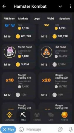 gana 5 millones con el Combo Diario Tarjetas Sabado 13/07/2024 Hamster Kombat daily combo cards