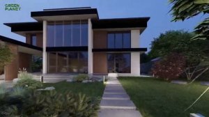 Green Planet. Лужки. Вечерняя визуализация ландшафтного проекта
