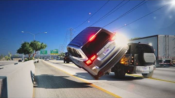 BeamNG Drive - Реалистичные аварии с опрокидыванием