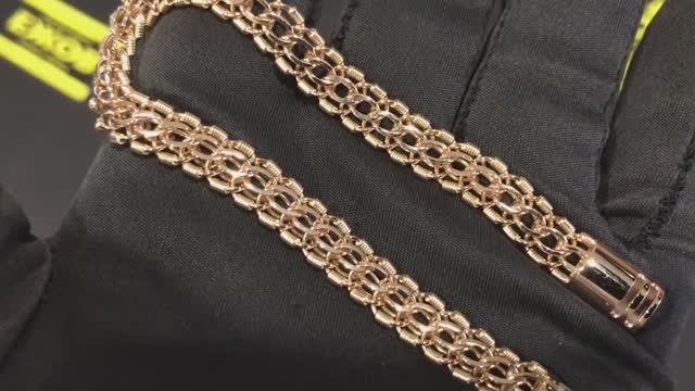 арт.А0234 Браслет ЦЕЗАРЬ 18 см, ширина 7 мм, замок - коробка "два щелчка"