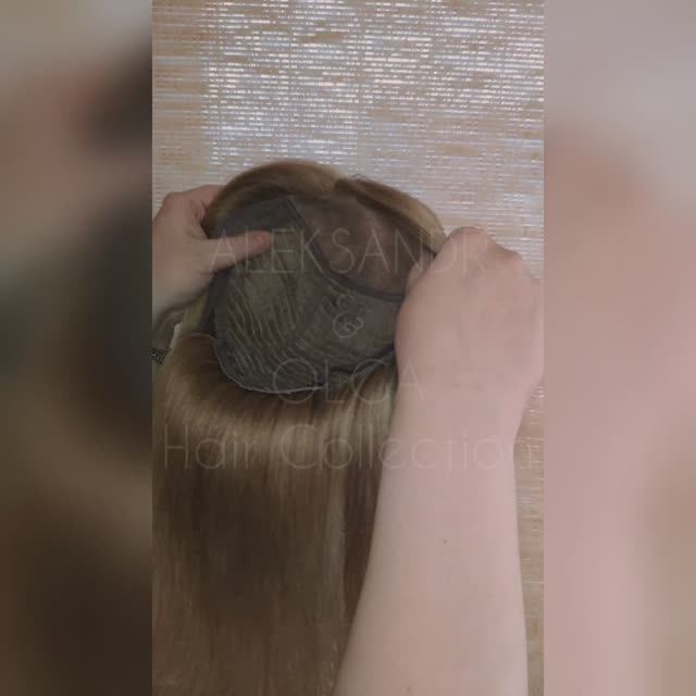 ПАРИК комбинированный - на моно (с имитацией кожи головы) #натуральныйпарик #изделияизволос #постиж