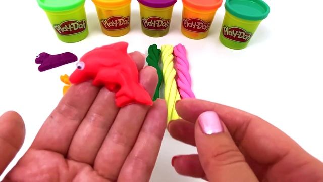 Лепим фигурки из пластилина Плей До, учим цвета и цифры от 1 до 7