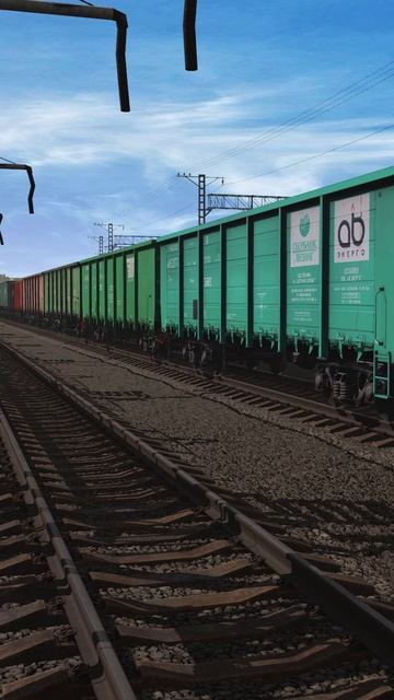 Trainz 22, «ЧМЭ3-5411 выполняет манёвры по станции Туапсе»