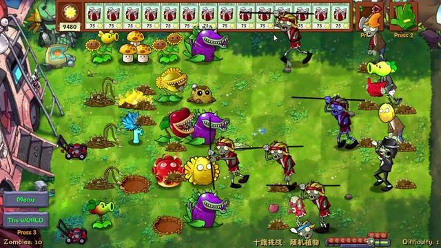 PlantsVsZombiesRH я пытаюсь выбить 3 растений но, а каких растений я имею виду смотрите в видео.