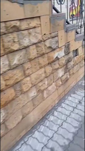оформление  декор  забора и  крепление декоративного  камня шурупом или дюпель гвоздями..