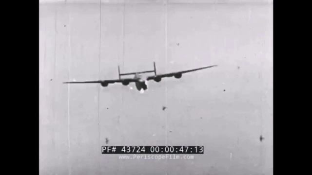 Focke-Wulf Fw 190 Люфтваффе сносит кабину бомбардировщика B-24 Liberator