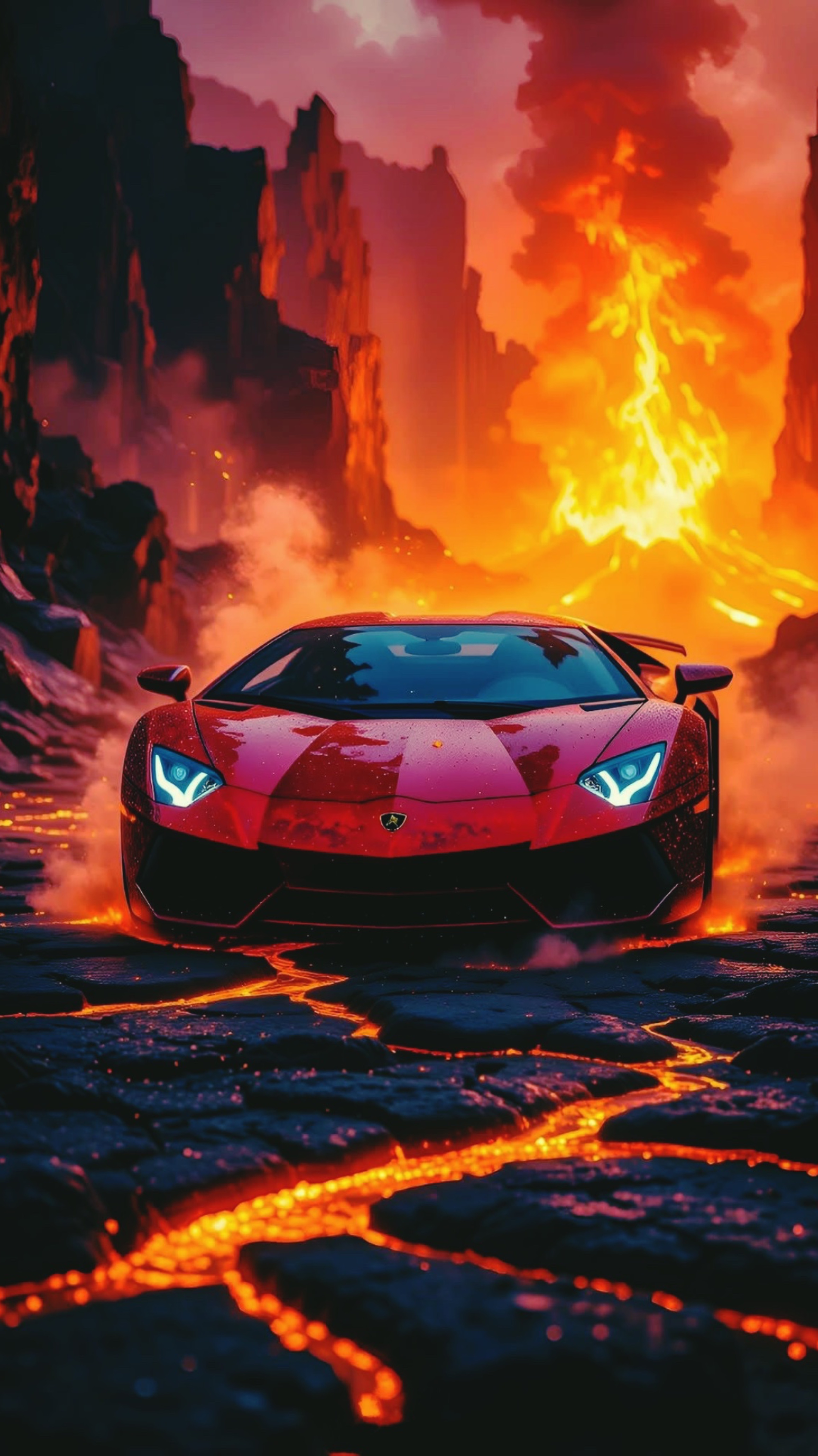 Спортивные тачки несутся на полной скорости по гоночному треку