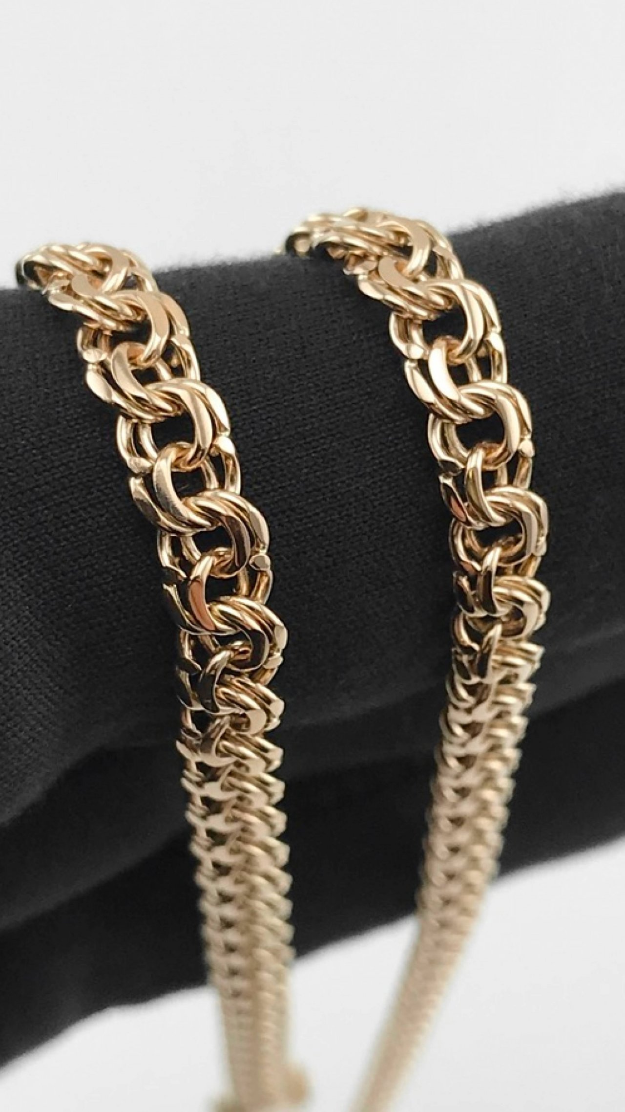 Золотая цепь Бисмарк 21,30 грамм с замком коробка проба 585