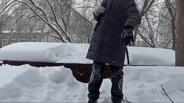 Паркур на гаражах зимой!
