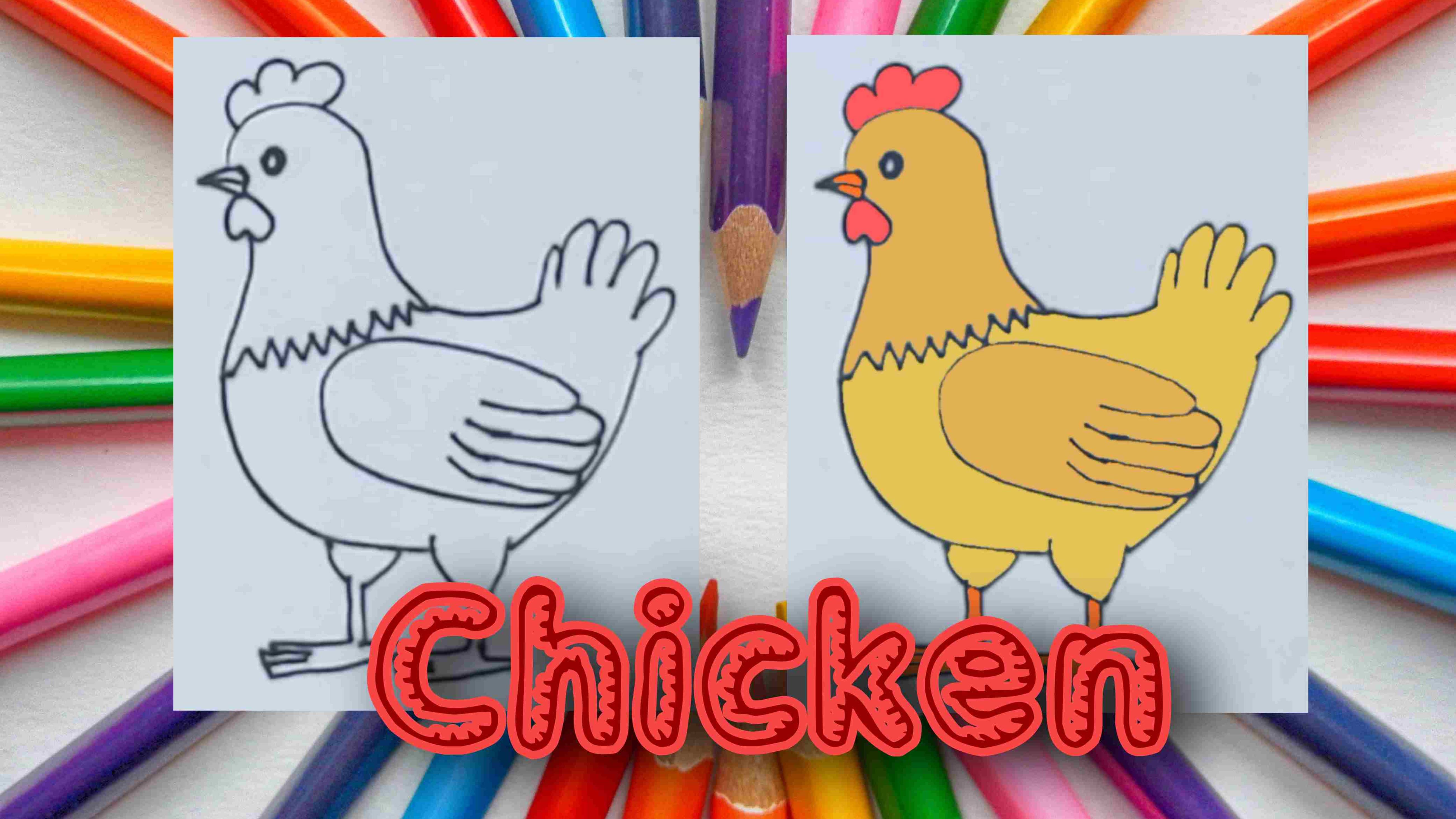 Рисуем курицу! chicken
