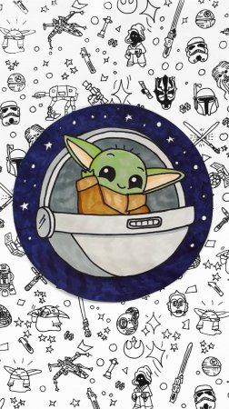 🌟🛸 Самый милый герой из «Звёздных войн» – рисуем Бэйби Йоду! 💚