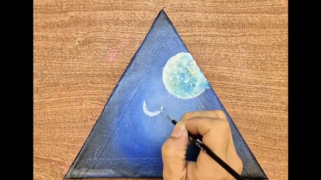 Как нарисовать потрясающее космическое ночное небо Простое искусство акрила