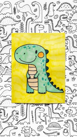 🦖✨ Рисую динозавра! Волшебство на бумаге 🎨