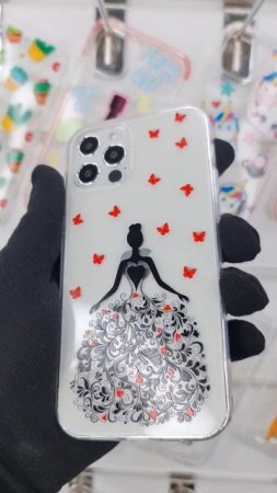 Силиконовый чехол Принцесса в бабочках для iPhone 12 / 12 Pro / Айфон 12 / 12 Про