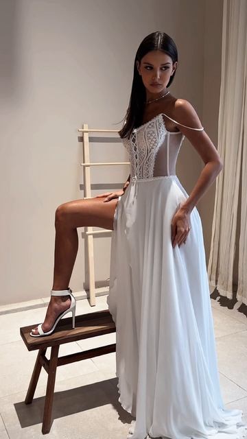 Свадебное платье Эвон из шифоновой коллекции от бренда Gabbiano