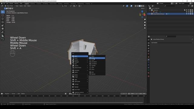Blender tutorial preparing complex objects for destruction + all common problems fix