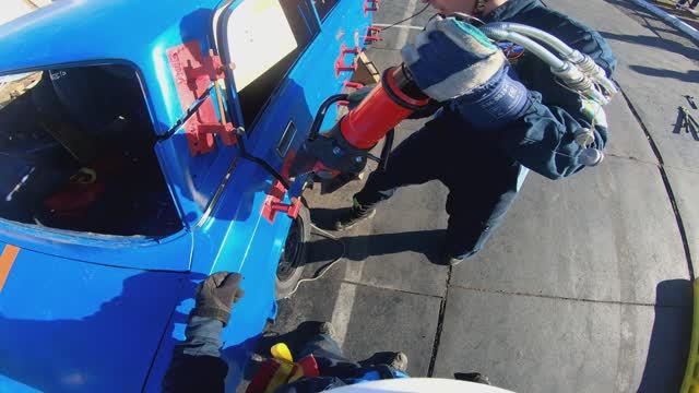 Соревнования по Аварийно-спасательным работам при ДТП г. Курган ПСС команда №1