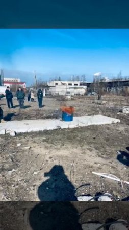 Учебная противопожарная тренировка в складском комплексе Ломоносовского района