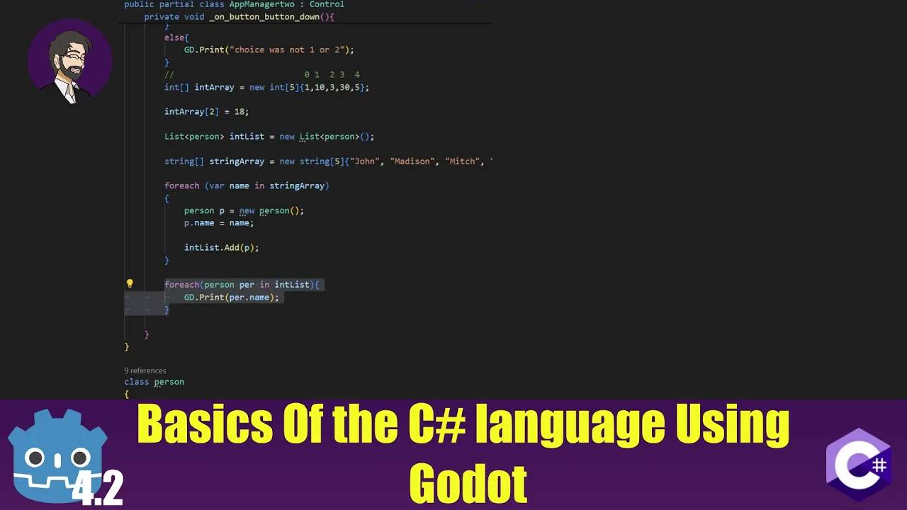 Basics of the C# Language Using Godot 4.2