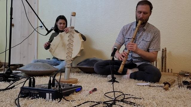 Пробуждение Леса. Музыка бубна, флейты индейцев, сякухати и варганов.