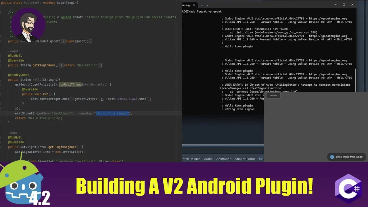 Building A V2 Android Plugin in C#! Basics with Godot 4.2