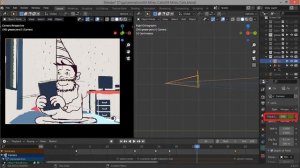 Camera tricks with grease pencil | Blender | Short film progress