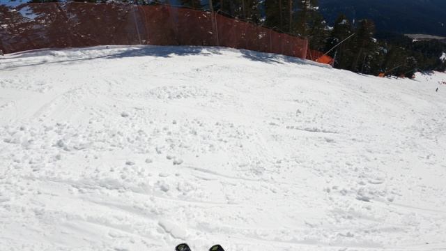 Архыз март 2025 спускаемся по красной с Артуром и Платоном