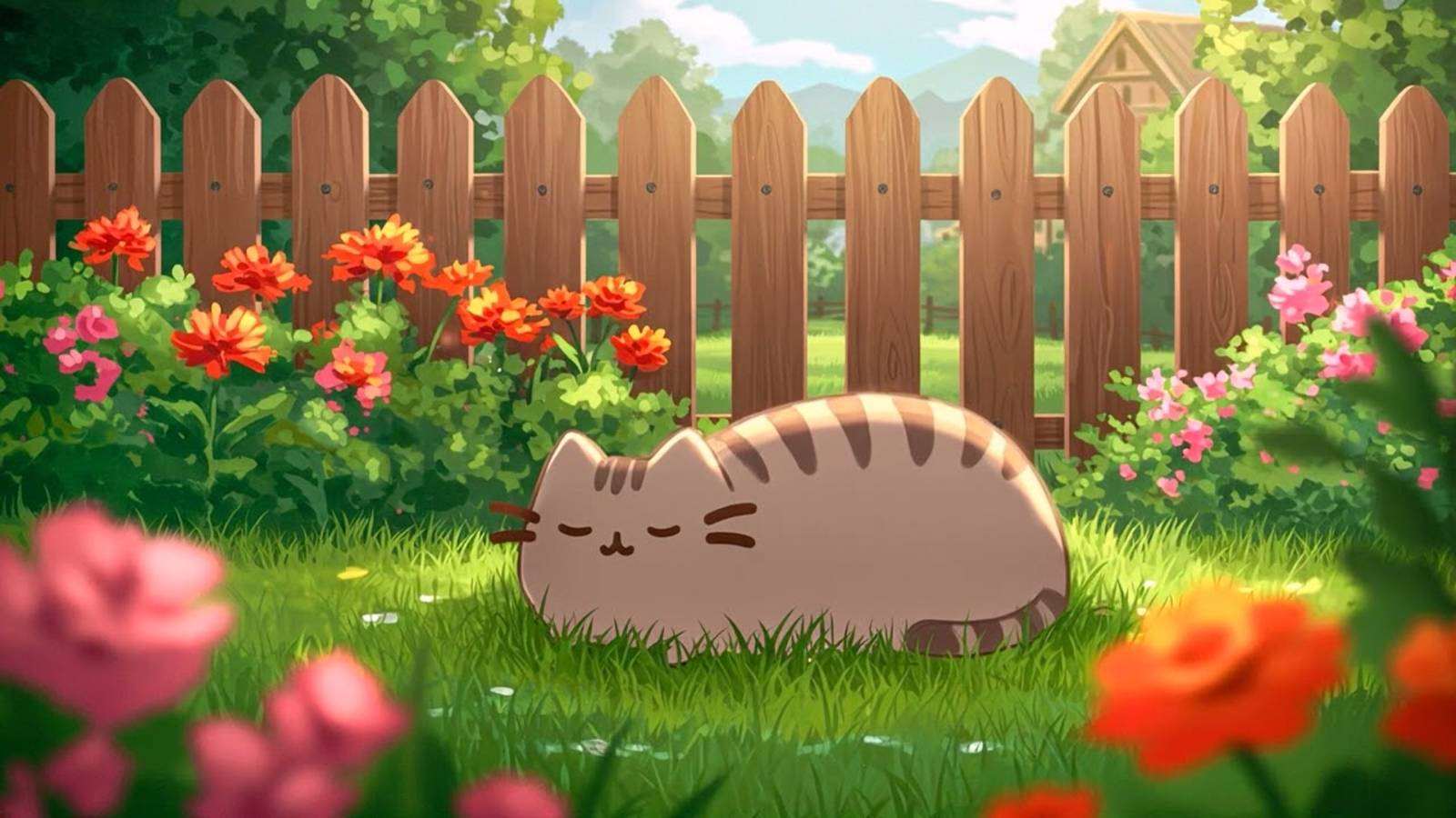 Warm Sunrise with Pusheen Chill Cozy Lofi